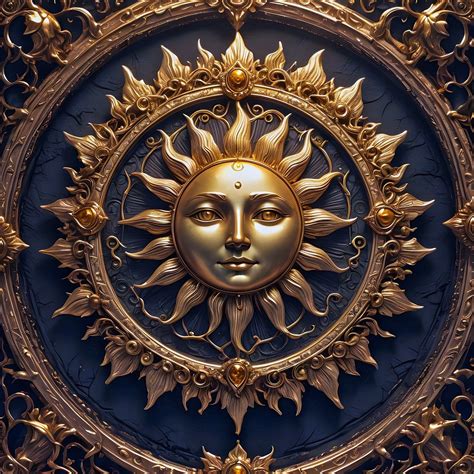 Download Ai Generated Sun Gold Royalty Free Stock Illustration Image
