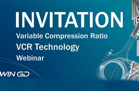 Webinar Invitation Wingd Variable Compression Ratio Vcr Technology Wednesday May 31st 09