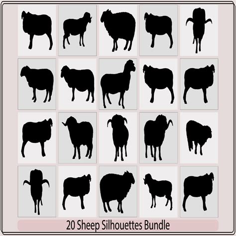 Sheep Side View Woodcut Masterbundles