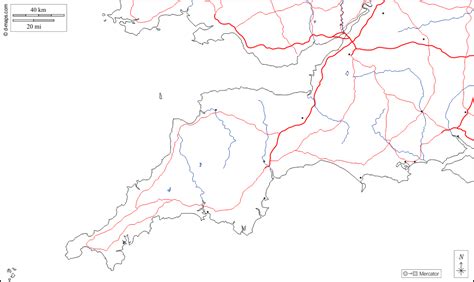 South West England Free Map Free Blank Map Free Outline Map Free