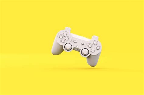 Premium Photo 3d Rendering Yellow Video Game Controller On White