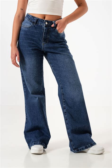C993 Jean Wide Azul A Pink