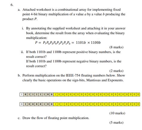 Solved 6 A Attached Worksheet Is A Combinational Array For