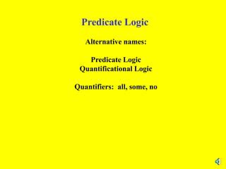 Predicate Logic In Artificial Intelligence Ppt