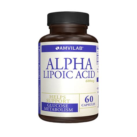 Amvilab ამვილაბი ალფა ლიპოის მჟავა 600მგ 60 კაფსულა