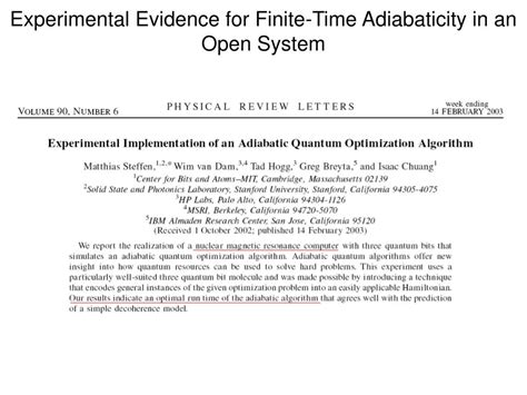 PPT Adiabaticity In Open Quantum Systems Geometric Phases Adiabatic Quantum Computing