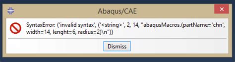 syntax error in abaqus plugin researchgate