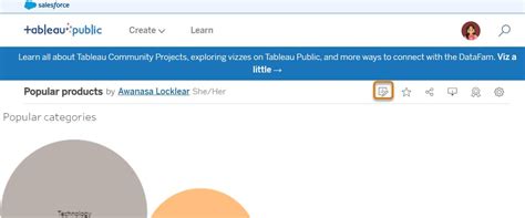 Edit Embed And Explore With Tableau Public Salesforce Trailhead