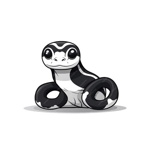 Premium Photo Freeway Ball Python Cute Drawing Cute Flat Coloring