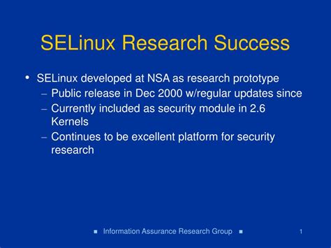Ppt Nsa Security Enhanced Linux Selinux Powerpoint Presentation Free Download Id6376455