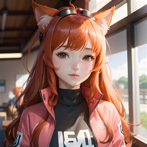 Premium Ai Image Anime Girl Illustration With Cat Ears