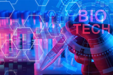 생명 공학 개념 의료 유전 화학 과학 실험실 연구 빨간 파란색 배경에 테스트 튜브를 들고 장갑에 손 Dna에 대한 스톡 사진 및 기타 이미지 Istock