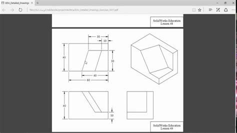 Basics Tutorial Solidworks Exercises For Beginners Excercise Drawing Sheet Solidworks Basic