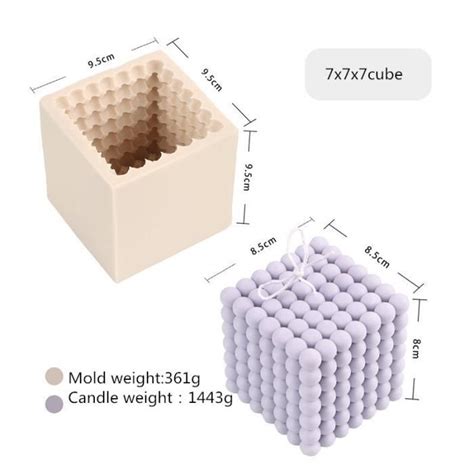 MOULE A MODELER Ciment créatif Plateau de Boule de Silicone Moule Béton Coaster Bougie Moule