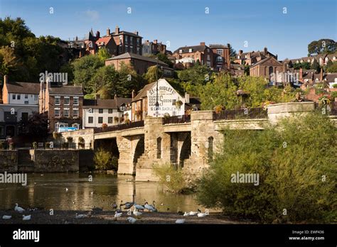 Uk England Shropshire Bridgnorth Bridge Over River Severn And