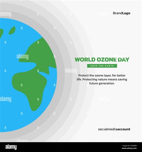 Ozone Layer Protection Day Social Media Poster Design Template Earth