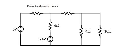 Solved Determine The Mesh Currents Chegg Com