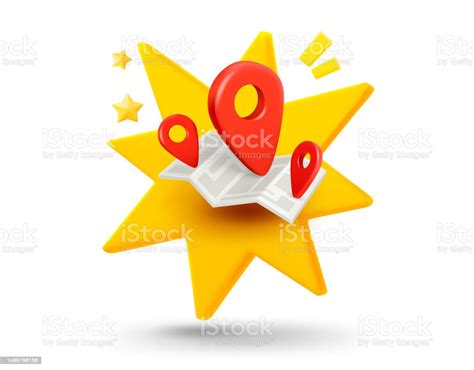 Travel Map With Pins And Explosion Effect 3d Vector Mobile Application Icon With Notification