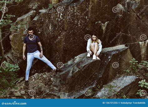 Perfect Boots For Hiking Couple In Love On Summer Vacation Woman And