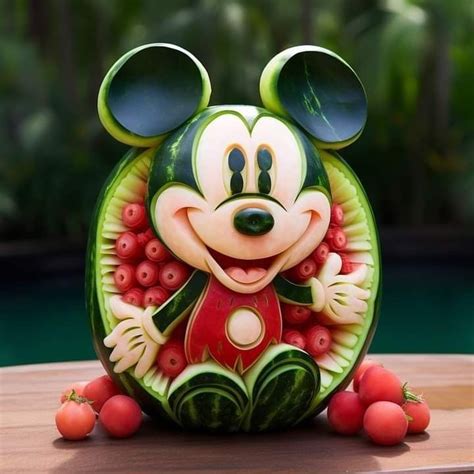 Mickey Mouse Watermelon Carving