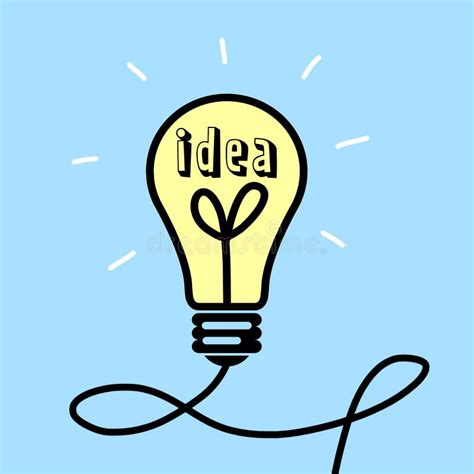Idea Concept Creative Illustration Of Light Bulb On Background Stock