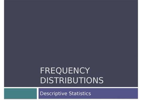 Frequency Distribution Ppt 68895 Frequency Lecture