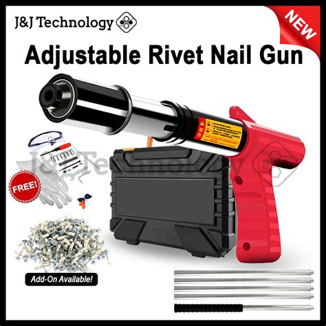 JNJ Technology Adjustable Nail Gun Manual Steel Nails Gun Rivet Tufting Nail Ceiling Concrete