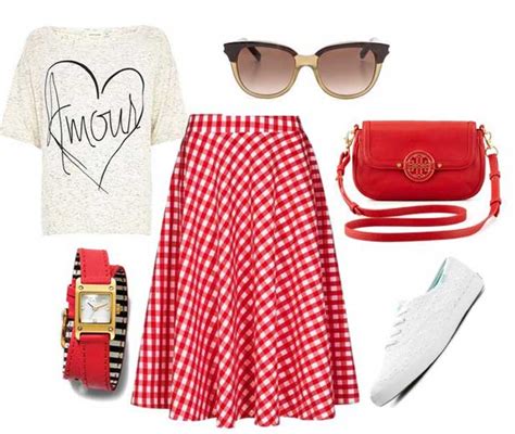 Shoeper Style Challenge Red Gingham Circle Skirt Three Ways