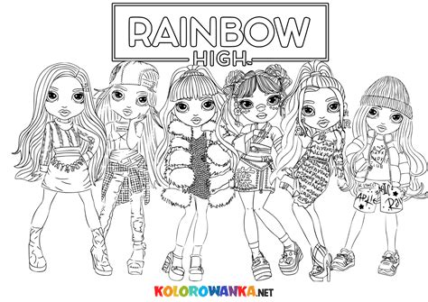 Kolorowanki Dla Dziewczynek Rainbow High Kolorowanki Dla Dzieci Do Druku