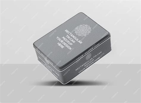 Premium Psd Rectangular Tin Can Mockup