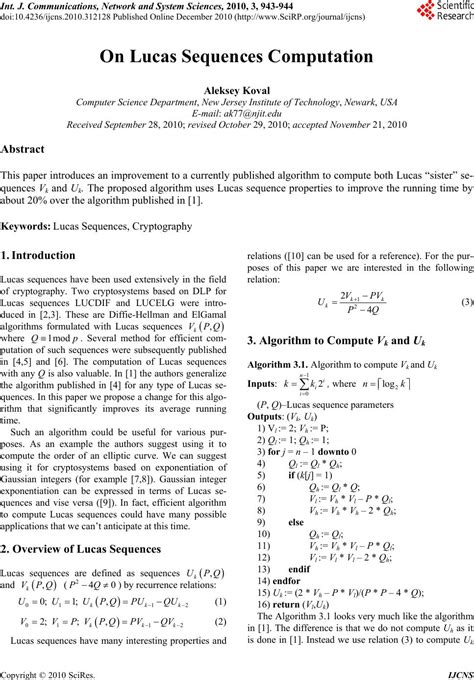 On Lucas Sequences Computation