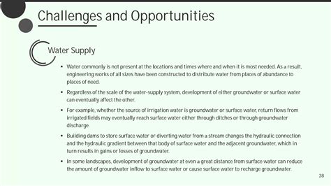 Surface Water And Groundwater Interaction Pdf