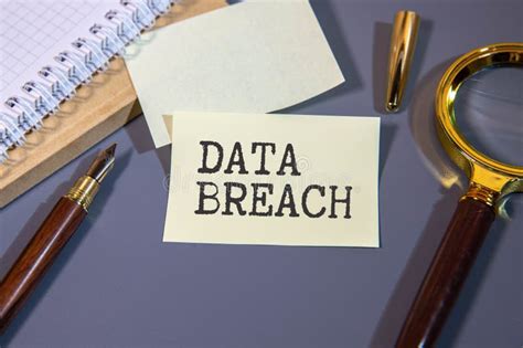 Text Caption Presenting Data Breach Concept Meaning Security Incident Where Sensitive Protected