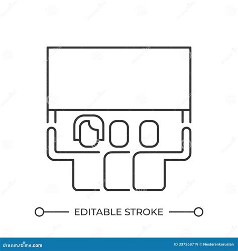 Protesting People Linear Icon Stock Illustration Illustration Of Banner Public 337268719