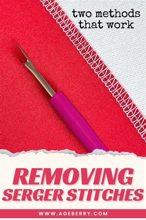 How To Remove Serger Stitches What Works And What Doesnt