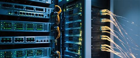 A Modern Telecom Server Room Featuring Organized Network Switches And