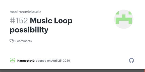 Music Loop Possibility Issue Mackron Miniaudio Github