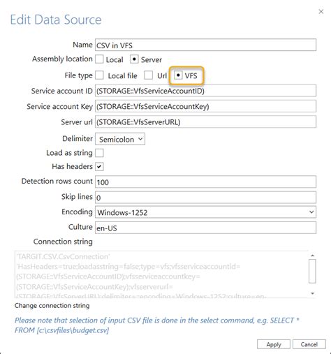 Inmemory Etl Import Csv Excel Json Xml From Vfs Targit Community