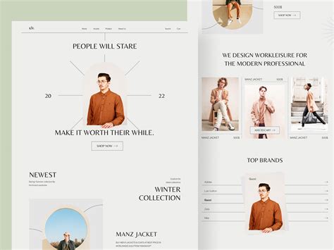 Minimal E Commerce Clothing Web Landingpage Uiux Design On Behance