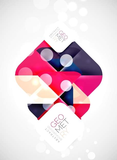 Premium Vector Colorful Squares Geometric Elements
