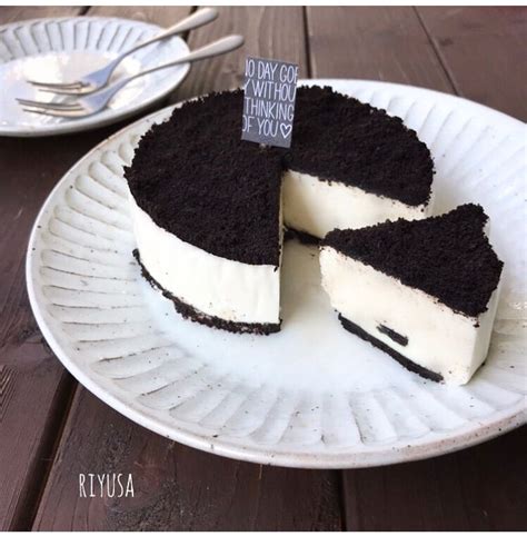 混ぜて冷やすだけ】砂糖＆生クリーム不要！！ダブルオレオのチーズケーキ』 手作りケーキのレシピ ヘルシーなお菓子 おやつ