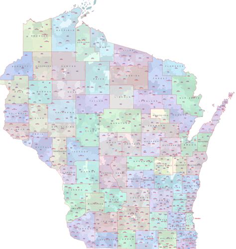 Wi Zip Codes With Cities And Counties Your Vector