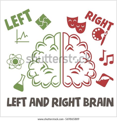 Activate Your Brain Poster Left Right Stock Vector Royalty Free