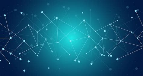 Premium Vector Abstract Background Connecting Dots And Lines Big Data Visualization Digital
