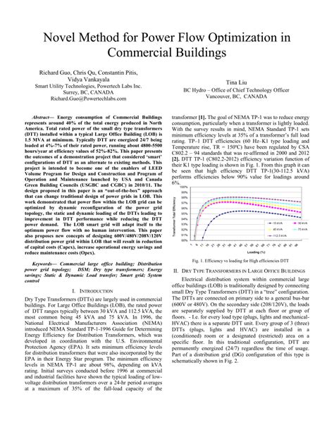 pdf novel method for power flow optimization in commercial buildings
