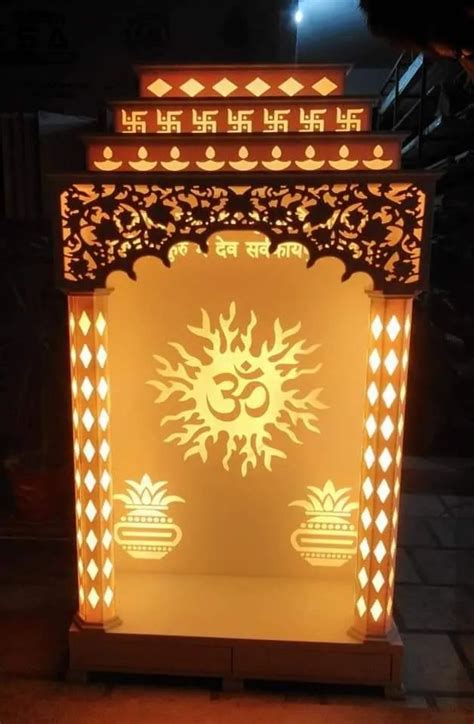 Polished White Corian Mandir For Home Size Dimension 4futx2 5vfut At