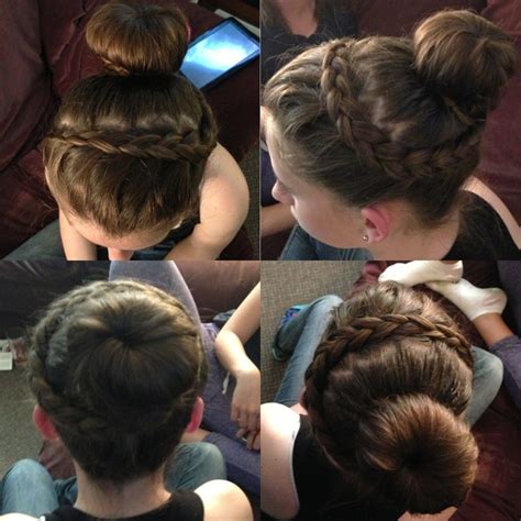 Sock Bun Braided Bangs Sock Buns Braided Bangs Girls Braids Girls