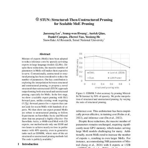 Stun Structured Then Unstructured Pruning For Scalable Moe Pruning Acl Anthology