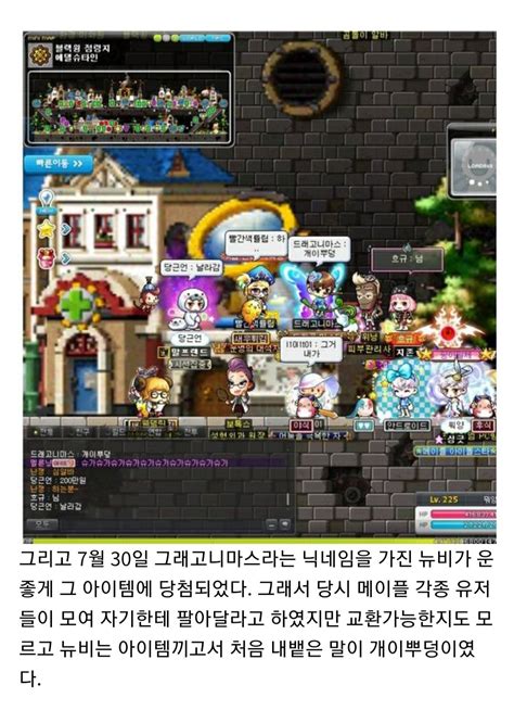 전설의 메이플스토리 개이뿌덩 사건 유머 움짤 이슈 에펨코리아