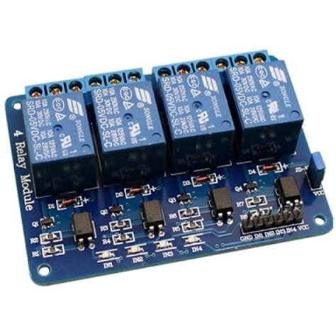 Модуль реле 4 канальный 5В 10А для Arduino